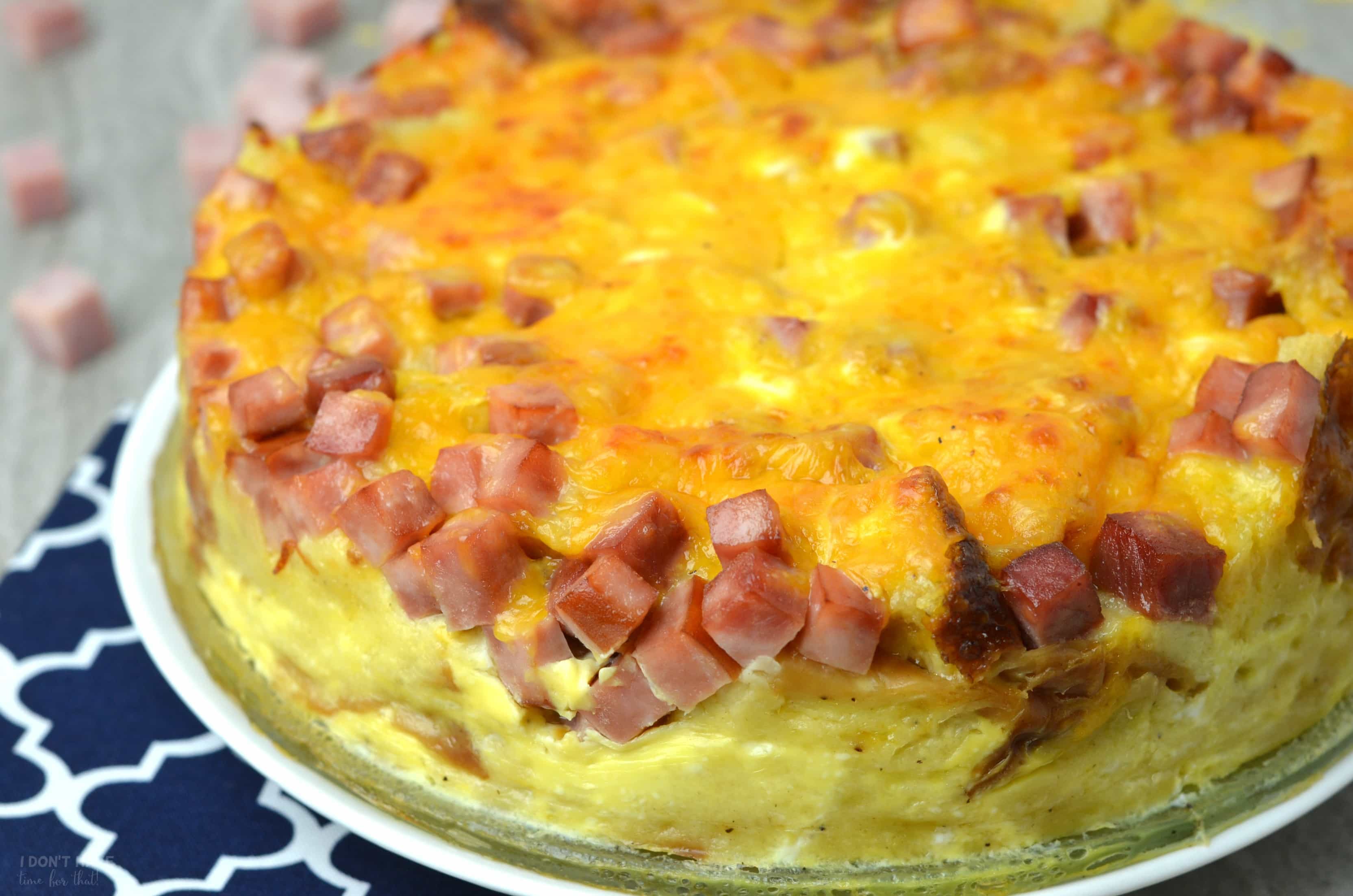 Instant Pot Ham & Cheese Bread Pudding - I Don't Have Time For That!